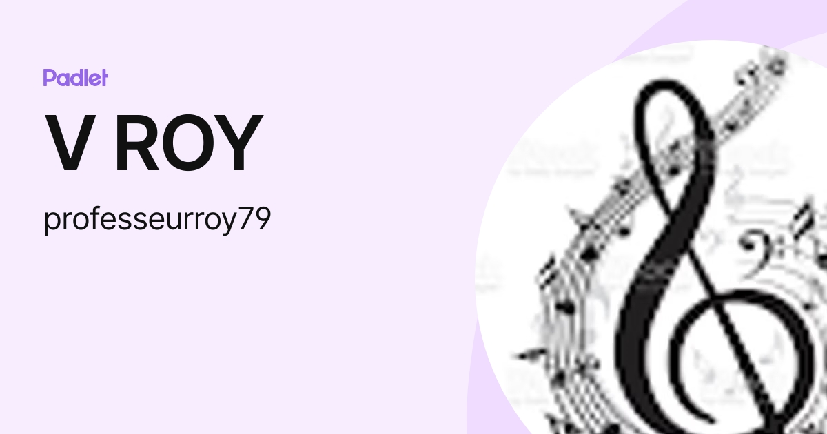 V ROY (professeurroy79) profile | Padlet