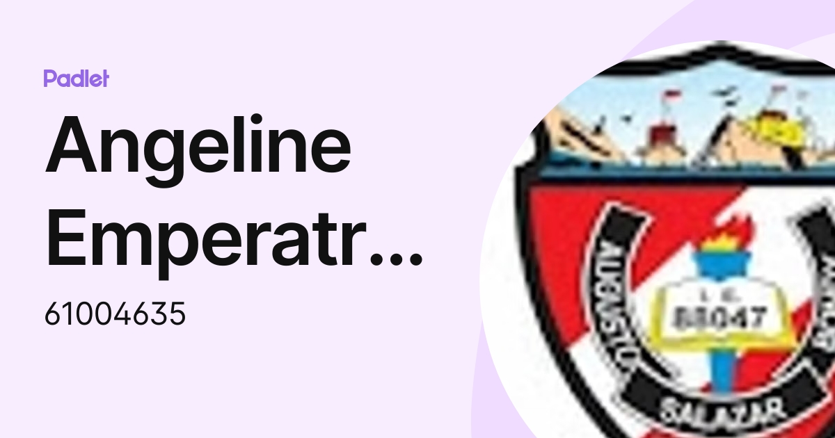 Angeline Emperatriz Calderon Flores (61004635) profile | Padlet