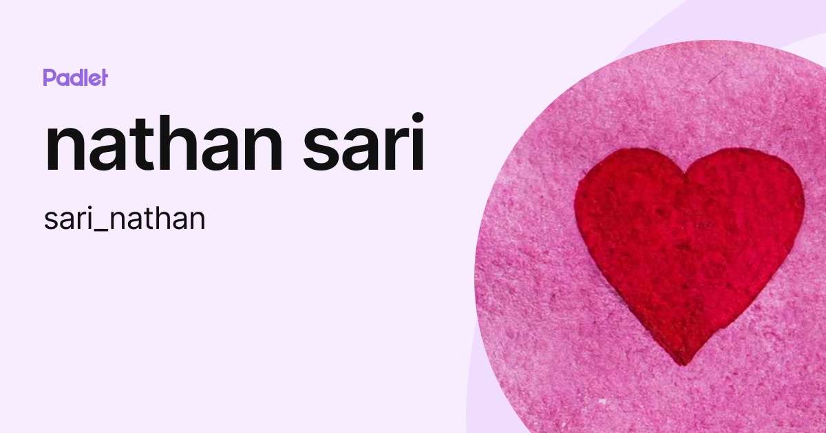 nathan sari (sari_nathan) profile | Padlet