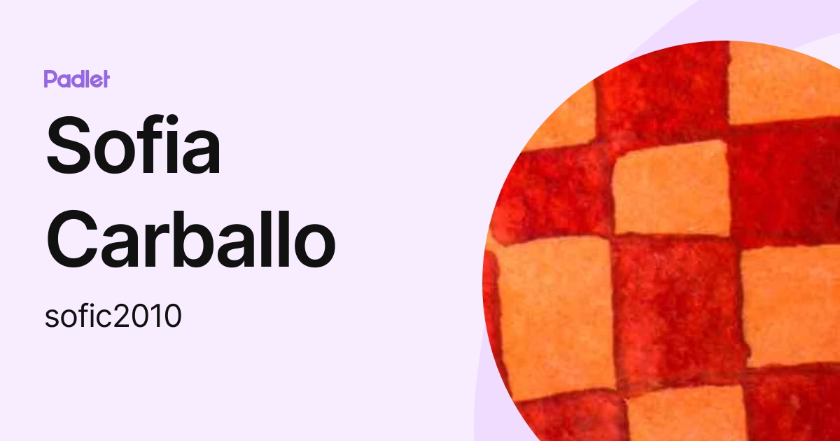 Sofia Carballo (sofic2010) profile | Padlet