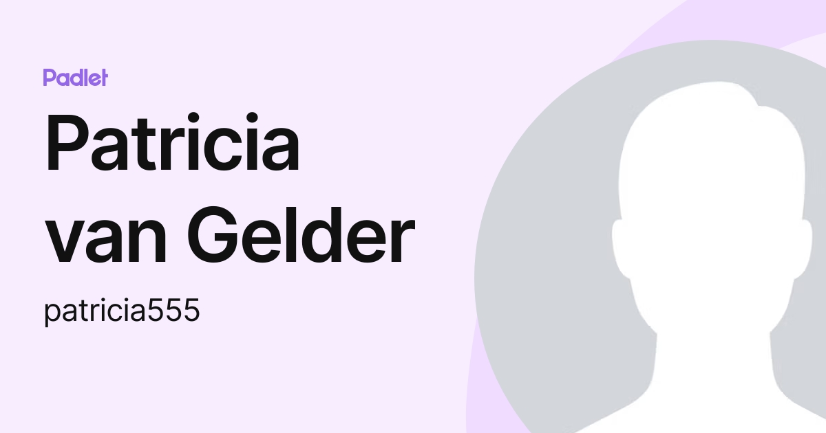 Patricia van Gelder (patricia555) profile | Padlet