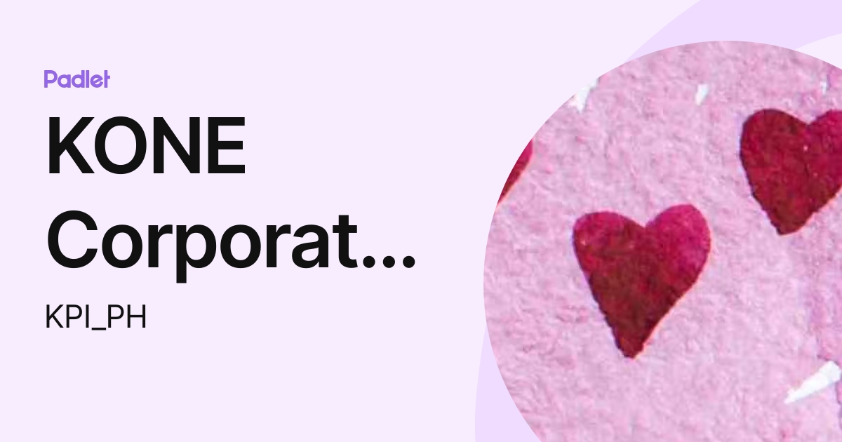 KONE Corporation (KPI_PH) profile | Padlet