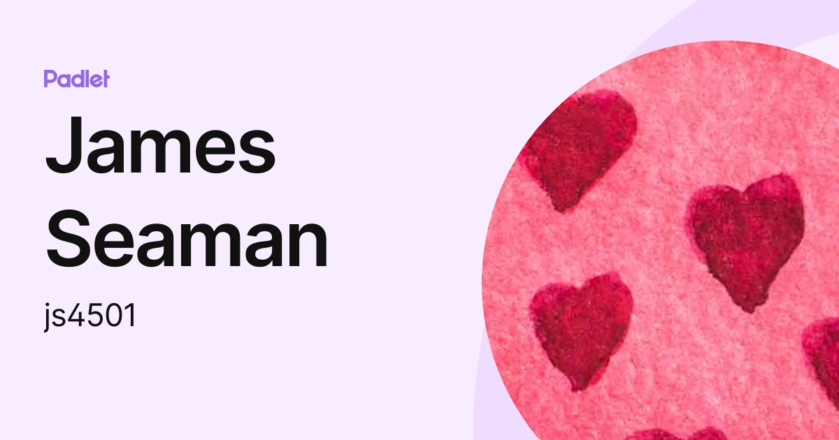 James Seaman (js4501) profile | Padlet