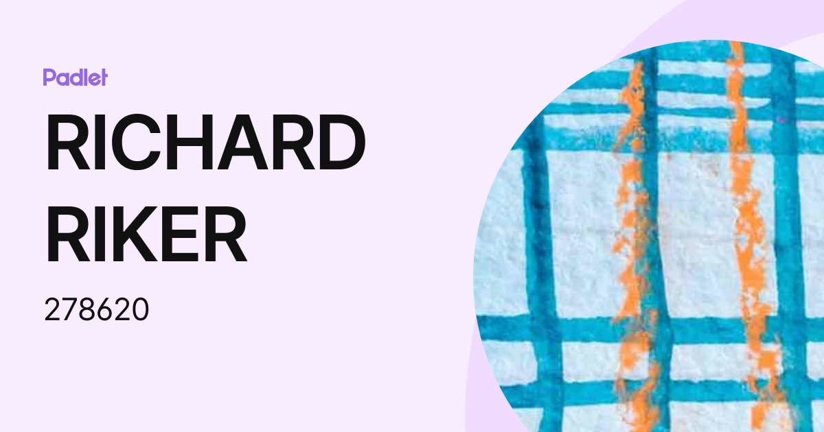 RICHARD RIKER (278620) profile | Padlet