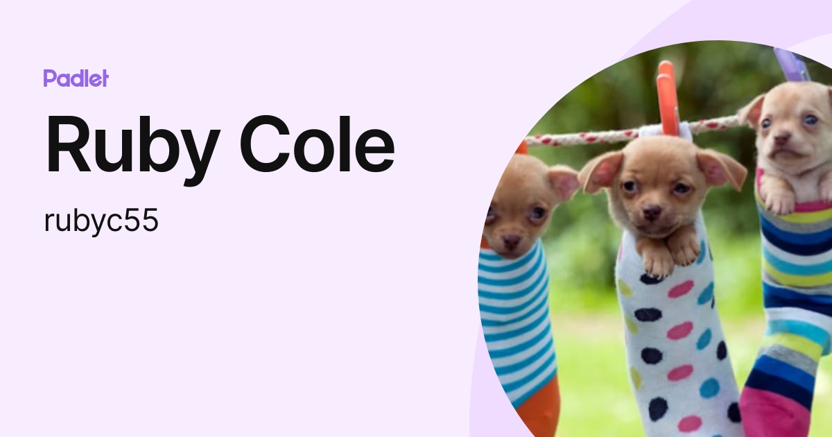 Ruby Cole (rubyc55) profile | Padlet