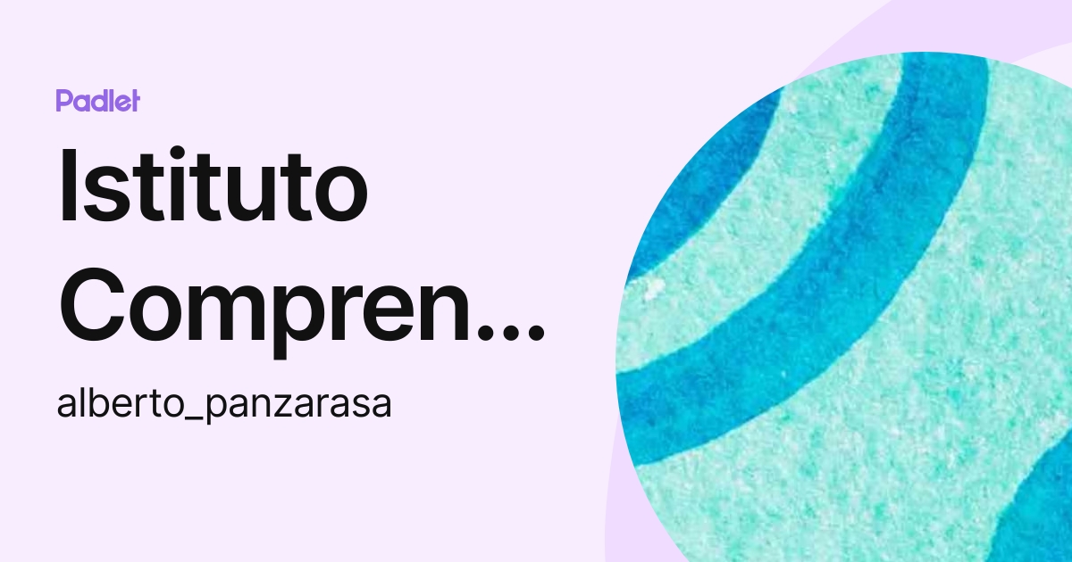 Istituto Comprensivo di Via Anna Botto (alberto_panzarasa) profile | Padlet