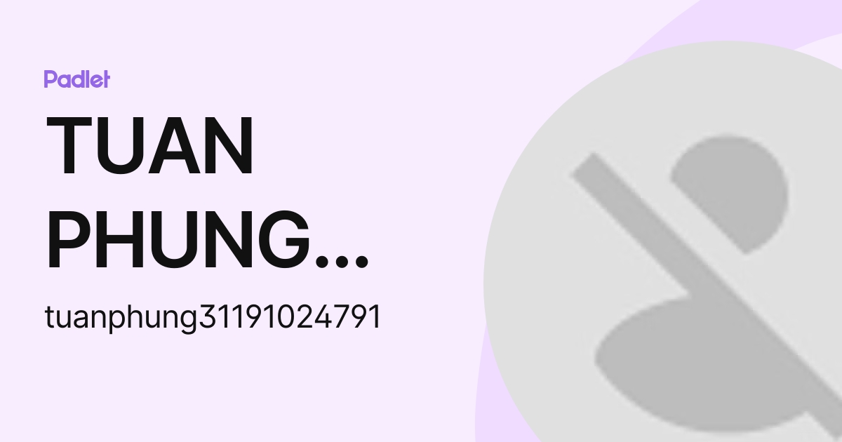 TUAN PHUNG THIEN (tuanphung31191024791) profile | Padlet