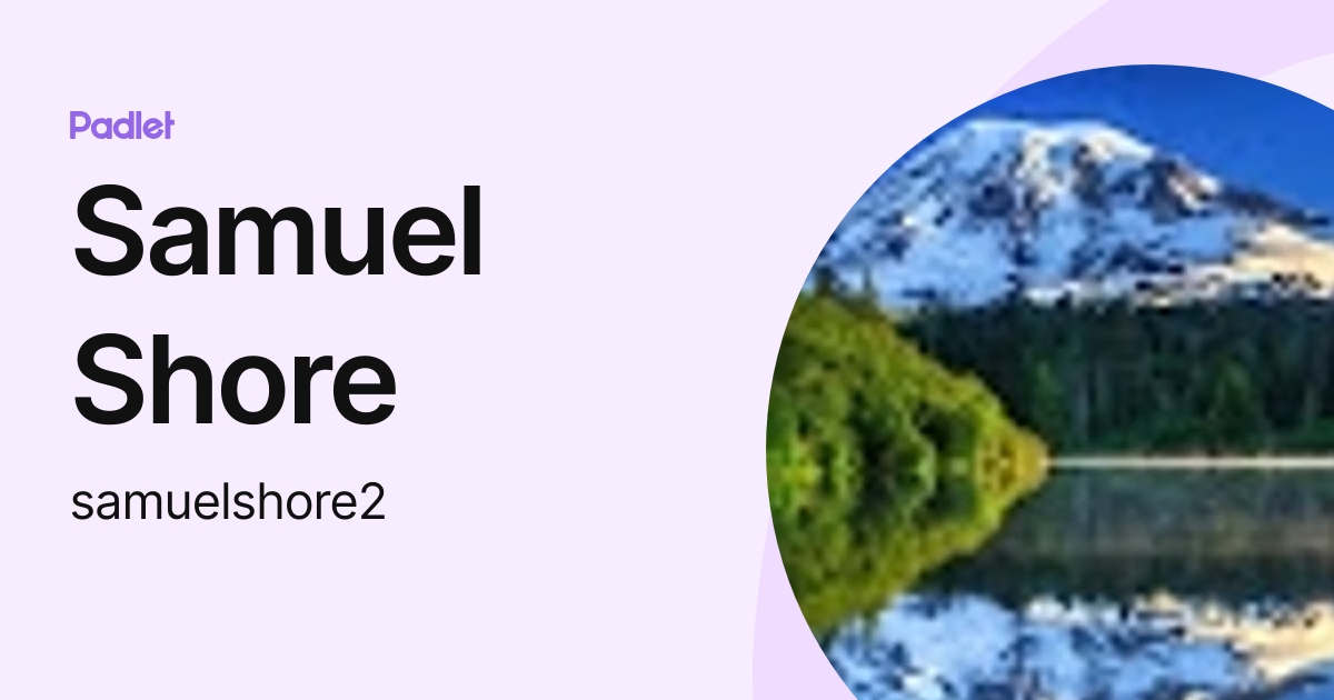 Samuel Shore (samuelshore2) profile | Padlet