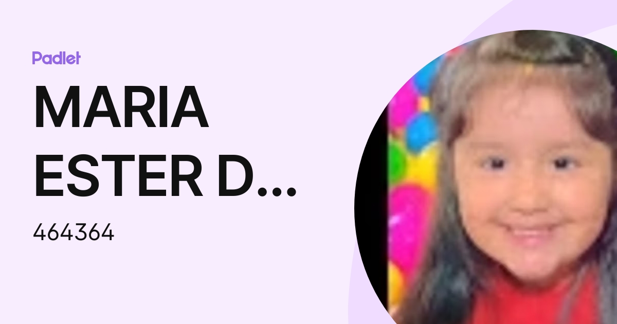 MARIA ESTER DE PADUA FERREIRA DE LIMA (464364) profile | Padlet