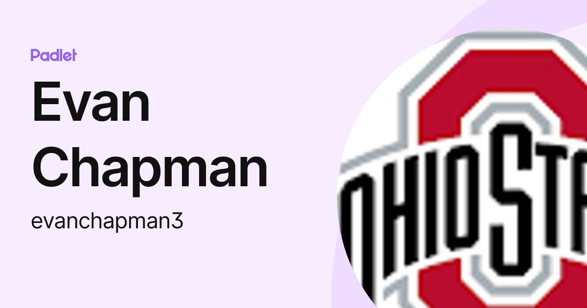 Evan Chapman (evanchapman3) profile | Padlet