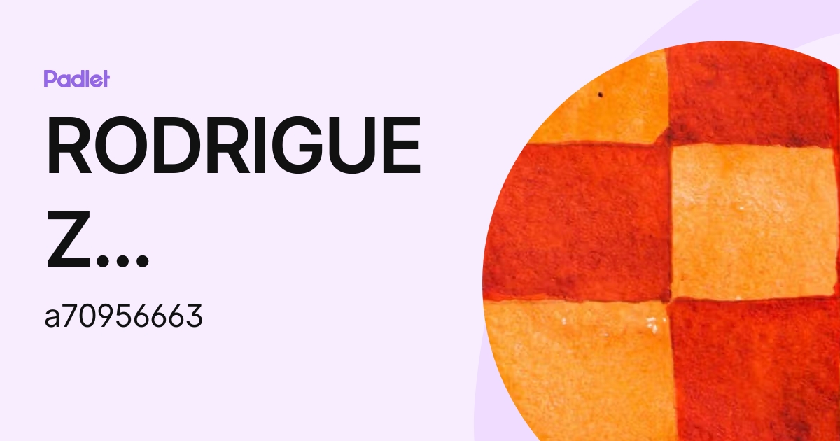 RODRIGUEZ QUESADA JUDITH SOFIA (a70956663) profile | Padlet