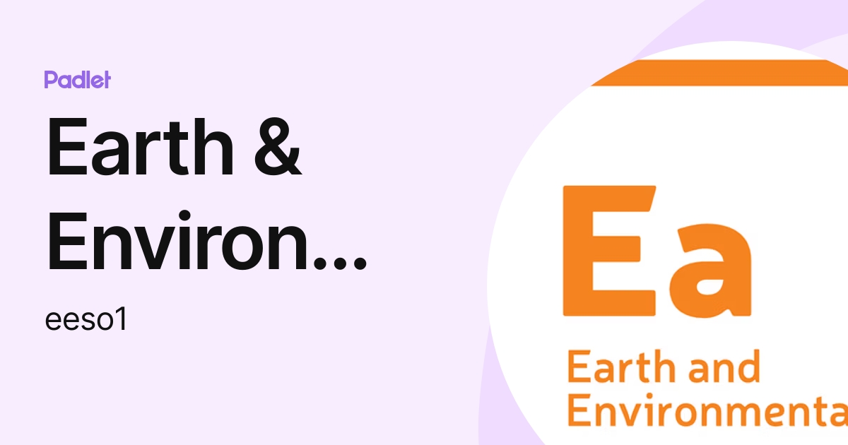 Earth Science Olympiad (eeso1) profile | Padlet