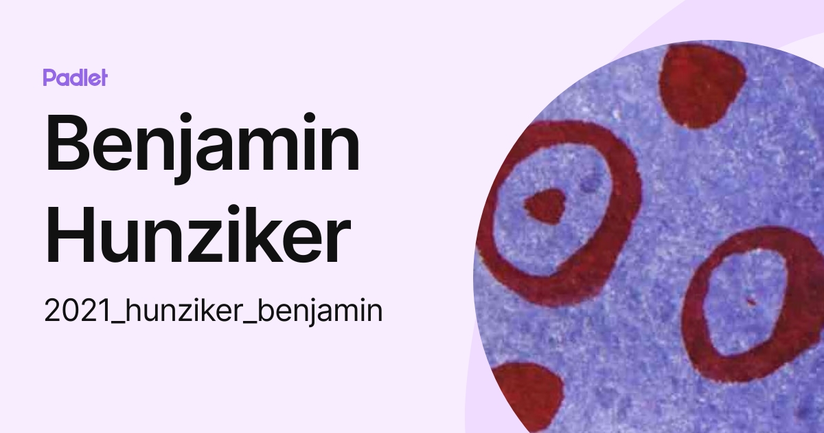 Benjamin Hunziker (2021_hunziker_benjamin) profile | Padlet