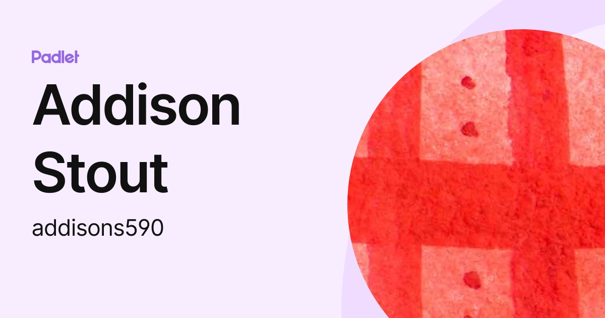 Addison Stout (addisons590) profile | Padlet