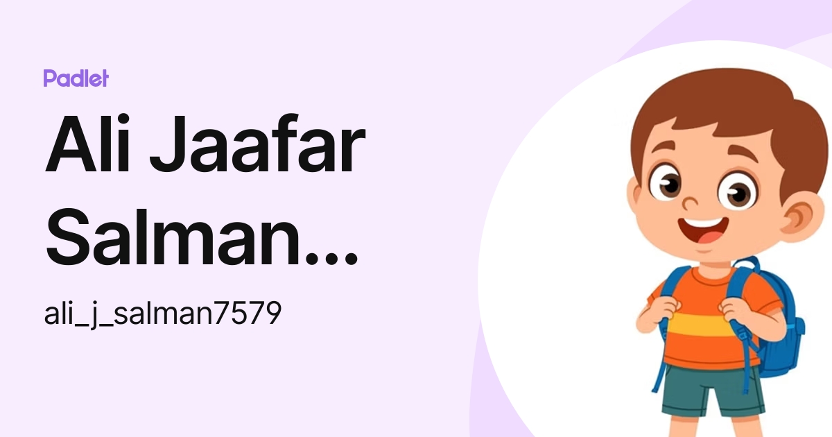 Ali Jaafar Salman Salman (ali_j_salman7579) profile | Padlet