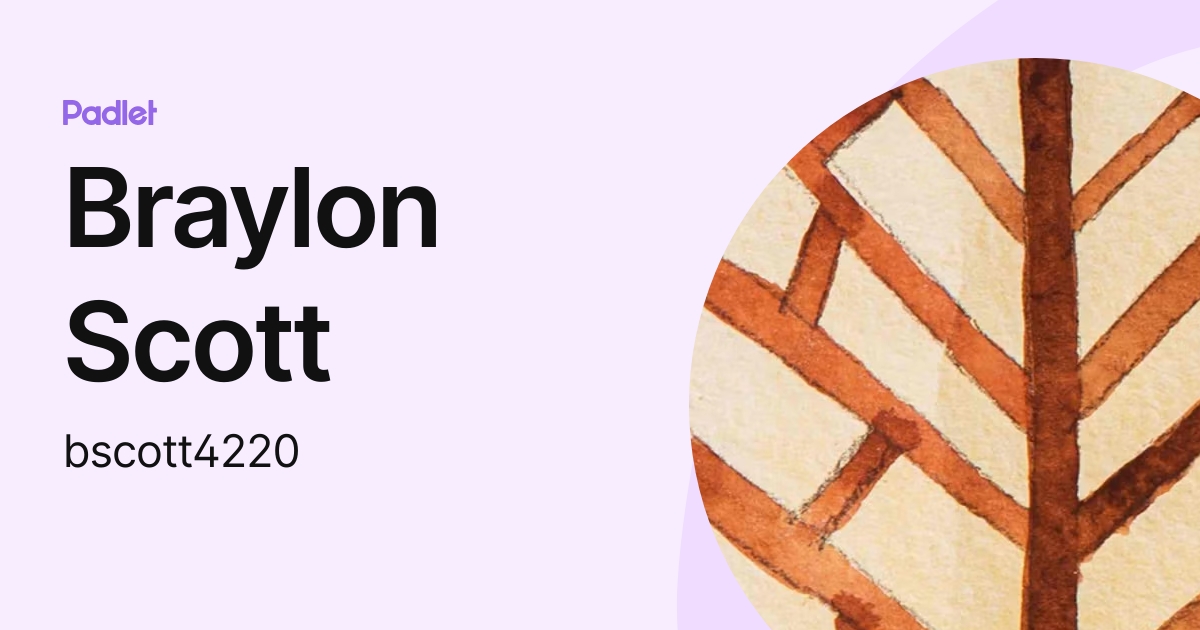 Braylon Scott (bscott4220) profile | Padlet