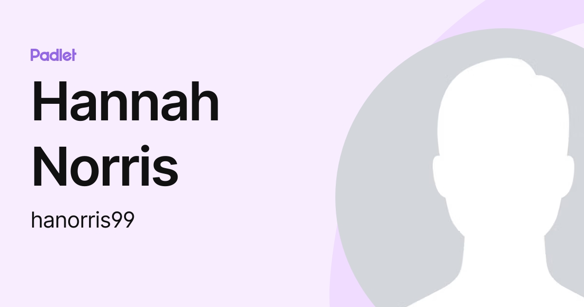 Hannah Norris (hanorris99) profile | Padlet