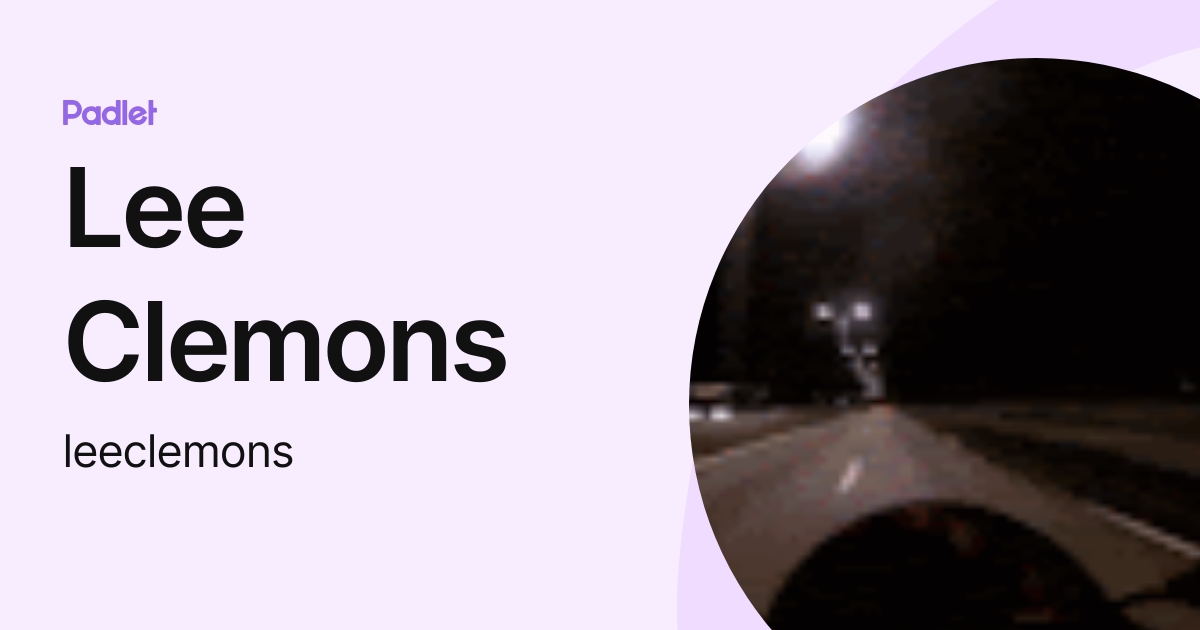 Lee Clemons (leeclemons) profile | Padlet