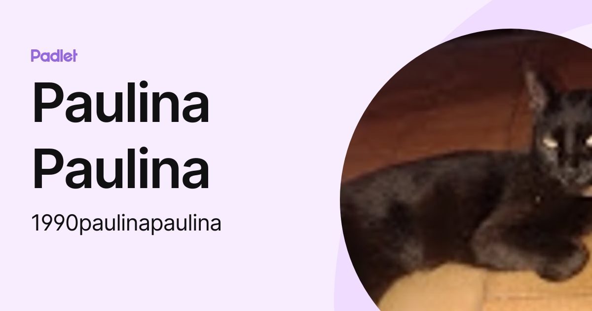 Paulina Paulina (1990paulinapaulina) profile | Padlet