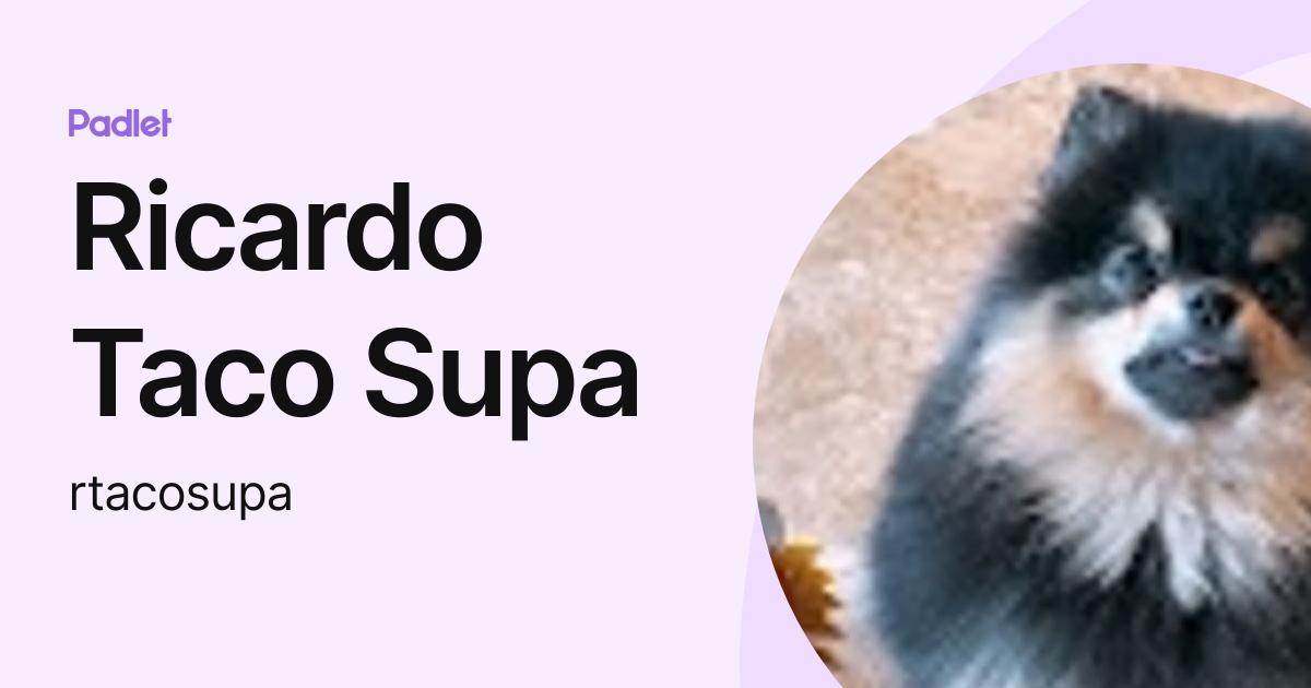 Ricardo Taco Supa (rtacosupa) profile | Padlet
