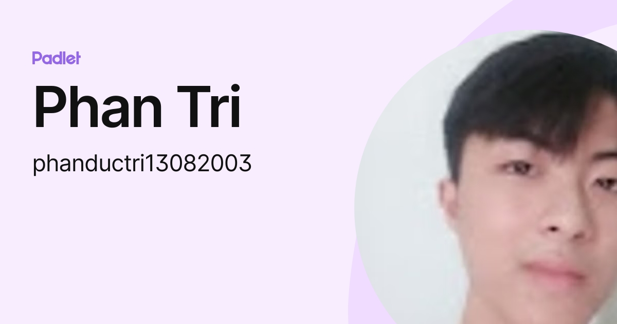 Phan Tri (phanductri13082003) profile | Padlet