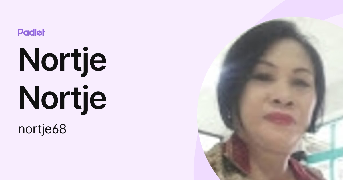 Nortje Nortje (nortje68) profile | Padlet