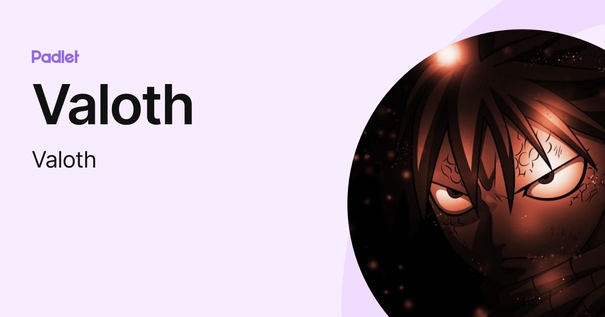 Valoth (Valoth) profile | Padlet