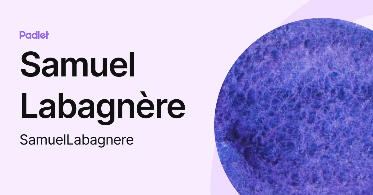 Samuel Labagnère (SamuelLabagnere) profile | Padlet