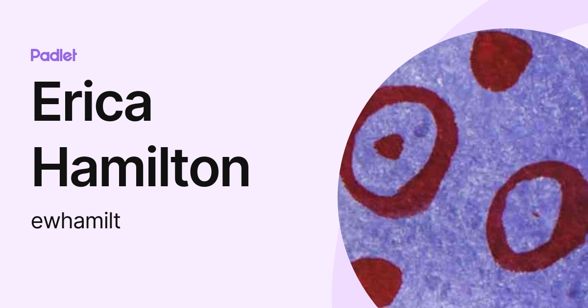 Erica Hamilton (ewhamilt) profile | Padlet