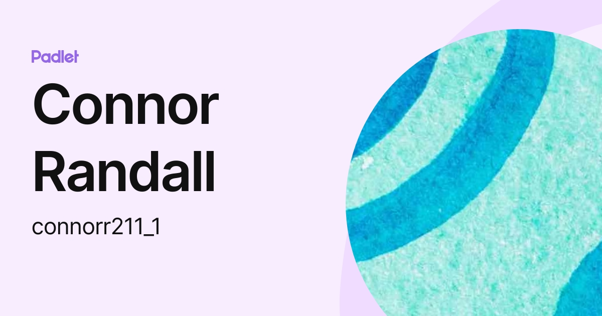 Connor Randall (connorr21) profile | Padlet