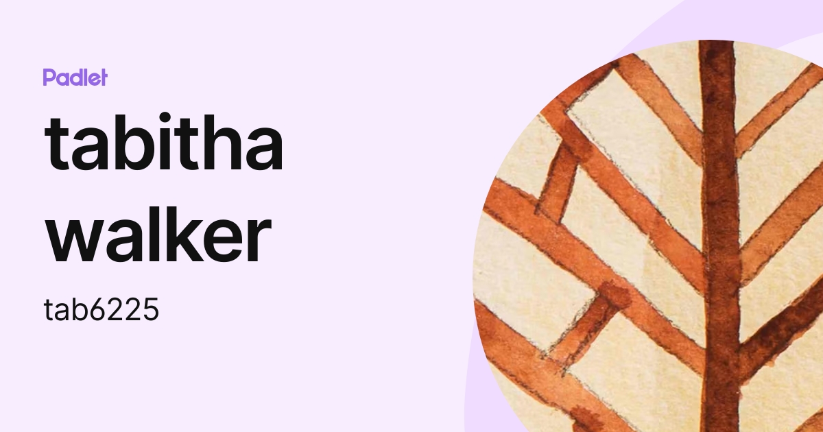 tabitha walker (tab6225) profile | Padlet