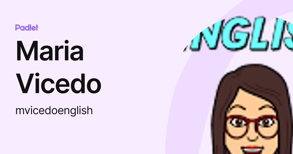 Maria Vicedo (mvicedoenglish) profile | Padlet
