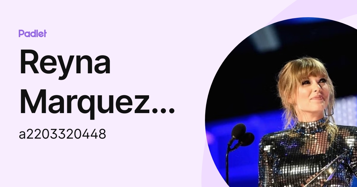 Reyna Marquez Thaily Karime (a2203320448) profile | Padlet