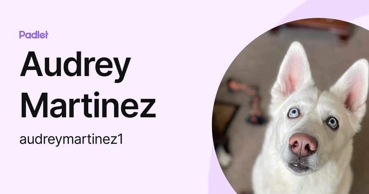 Audrey Martinez (audreymartinez1) profile | Padlet