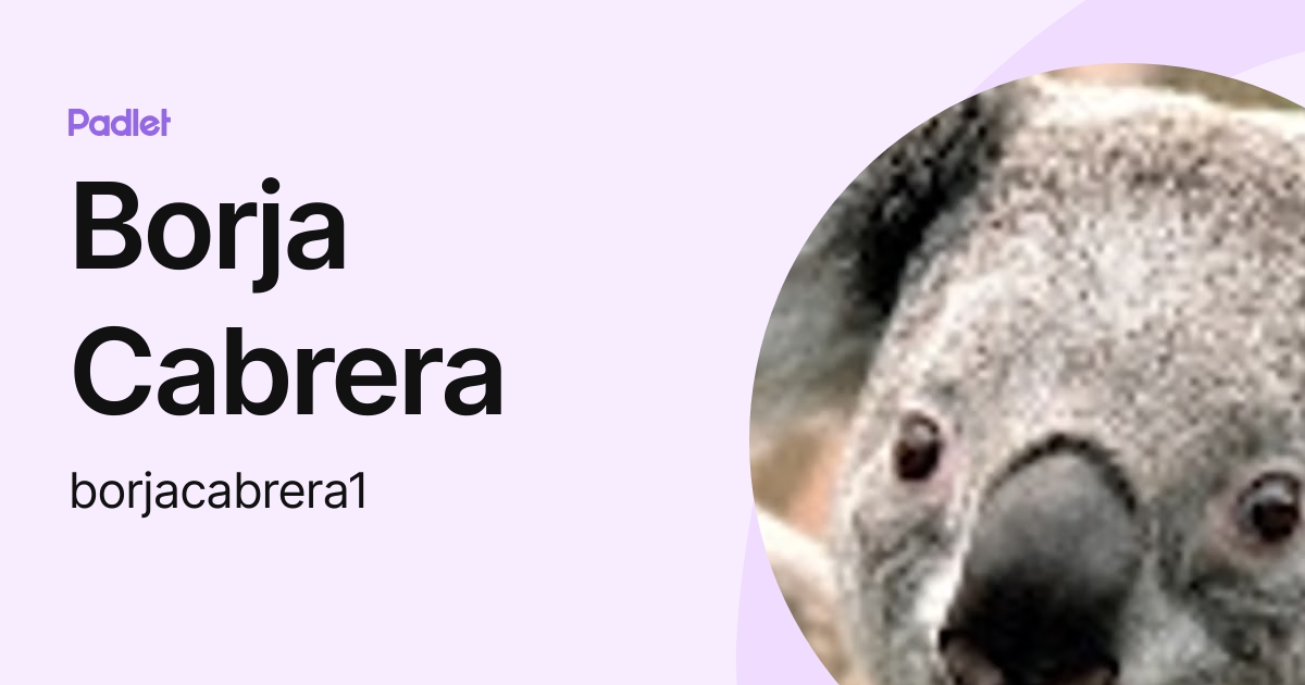Borja Cabrera (borjacabrera1) profile | Padlet