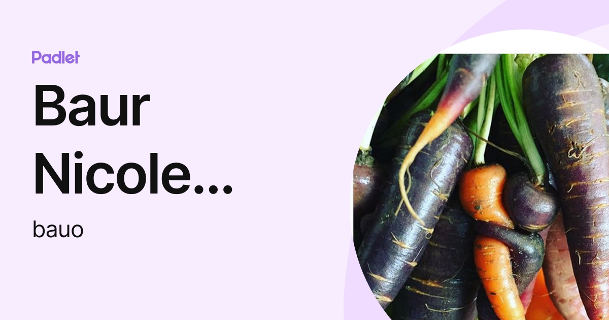 Baur Nicole Anja (bauo) (bauo) profile | Padlet