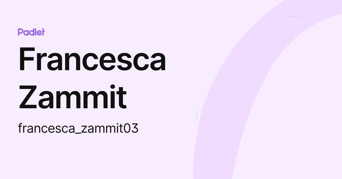 Francesca Zammit (francesca_zammit03) profile | Padlet