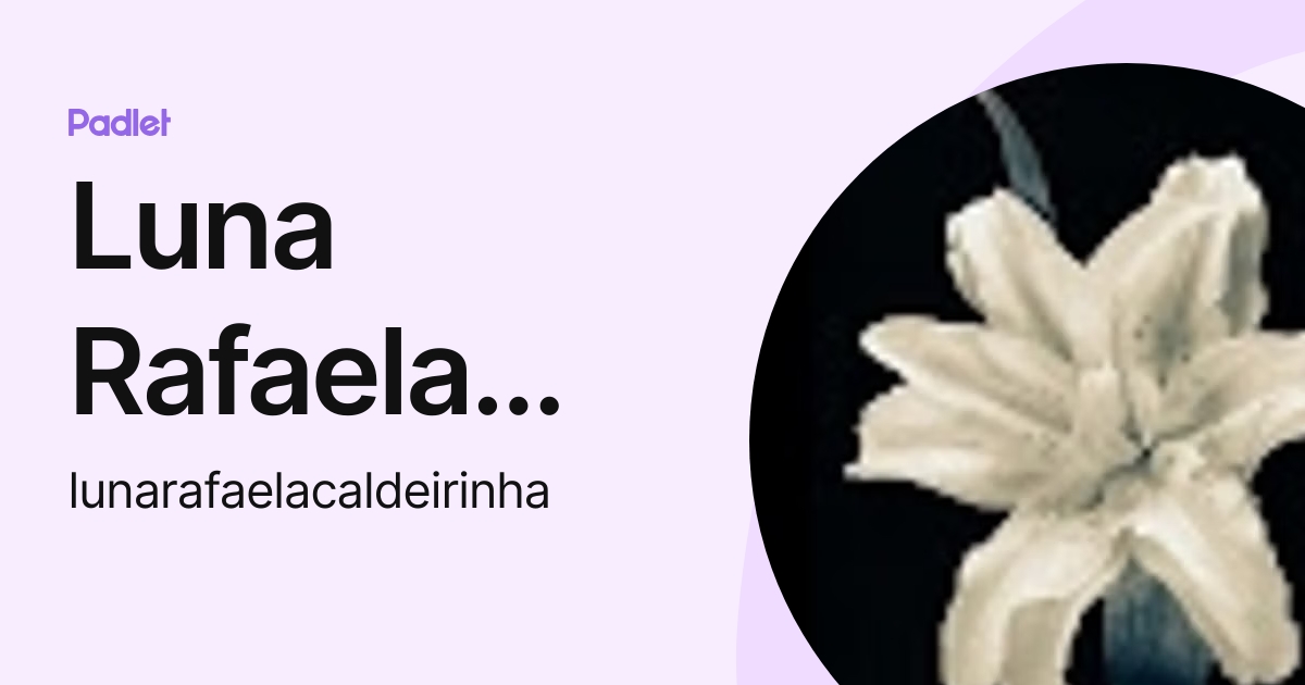 Luna Rafaela Caldeirinha (lunarafaelacaldeirinha) profile | Padlet