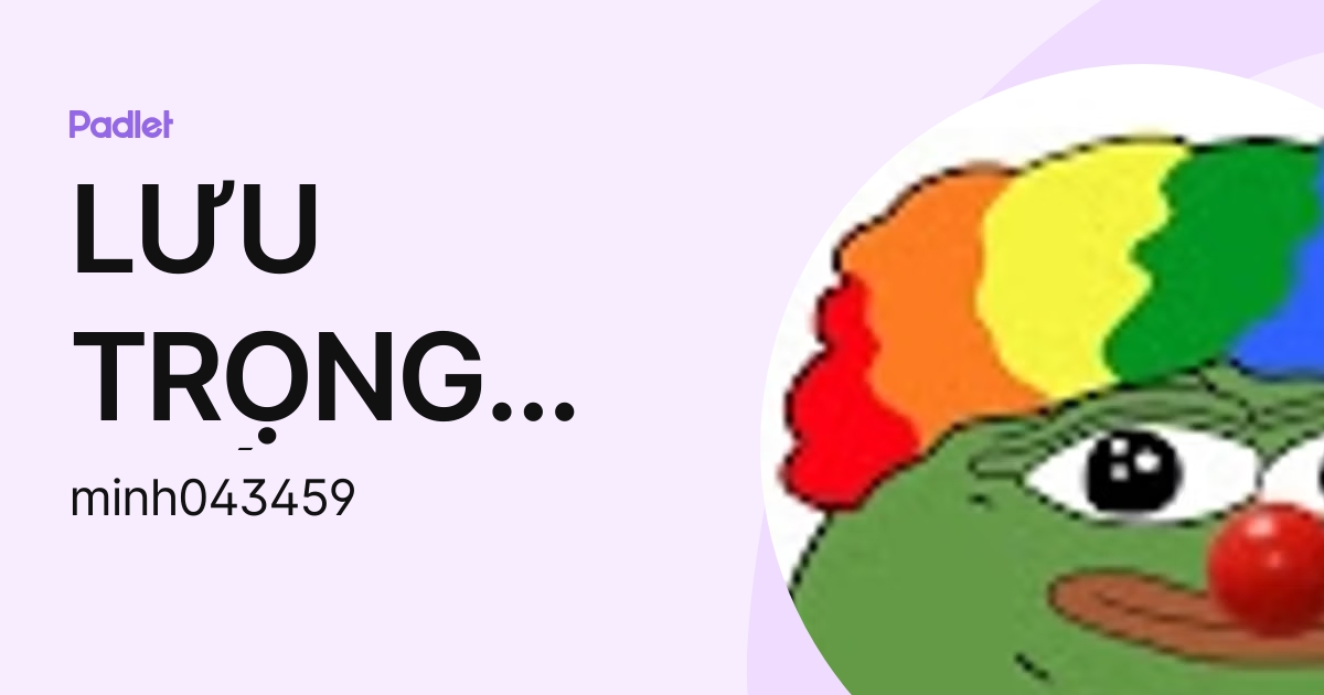 LƯU TRỌNG TIẾN MINH - 6B1 (minh043459) profile | Padlet
