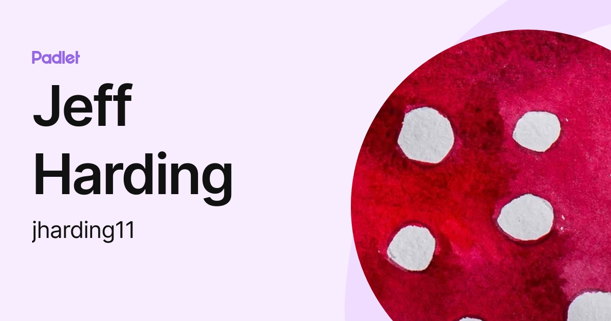 Jeff Harding (jharding11) profile | Padlet