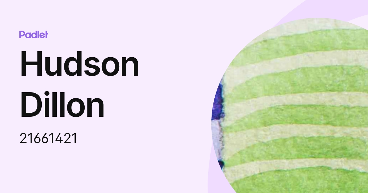 Hudson Dillon (2166142) profile | Padlet