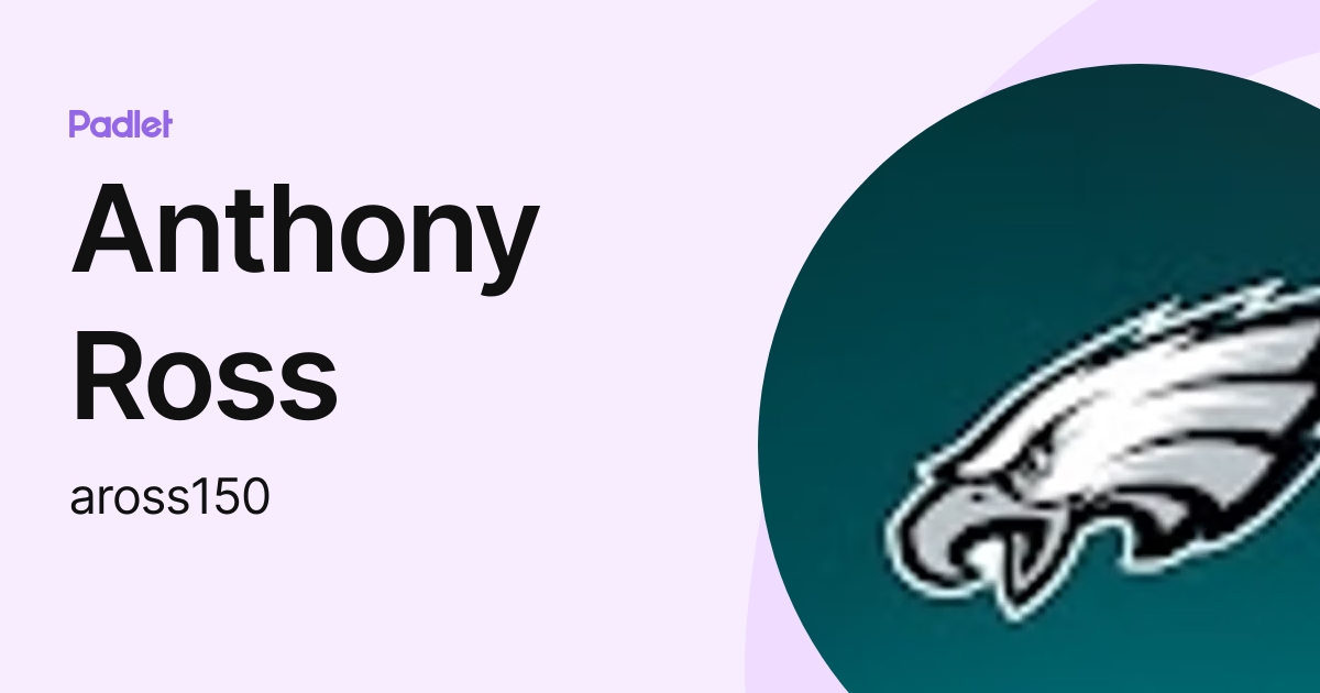 Anthony Ross (aross150) profile | Padlet