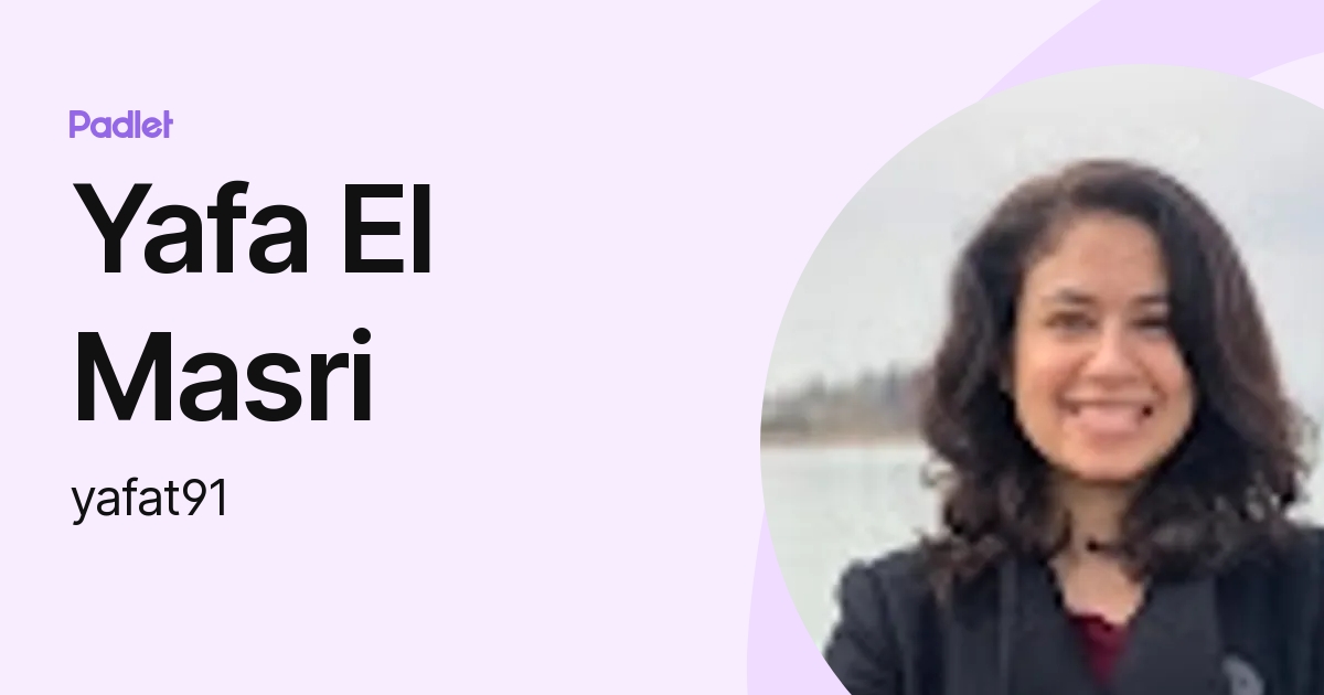 Yafa El Masri (yafat91) profile | Padlet
