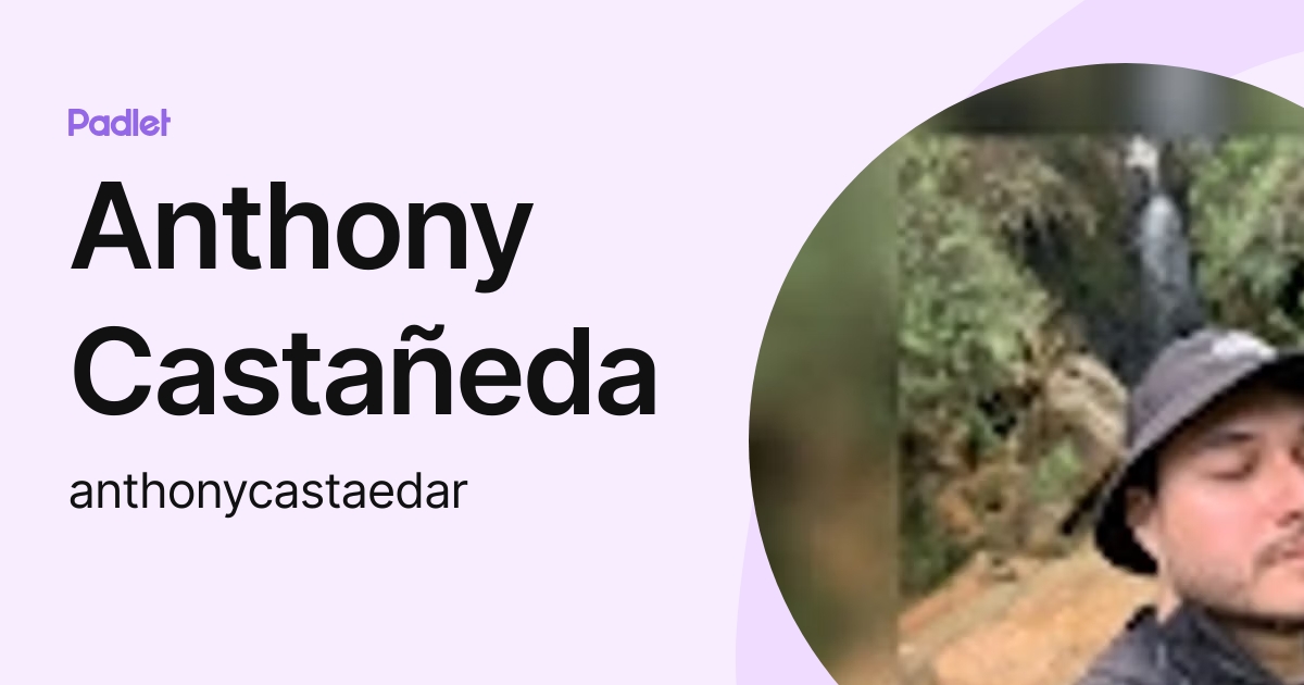 Anthony Castañeda (anthonycastaedar) profile | Padlet