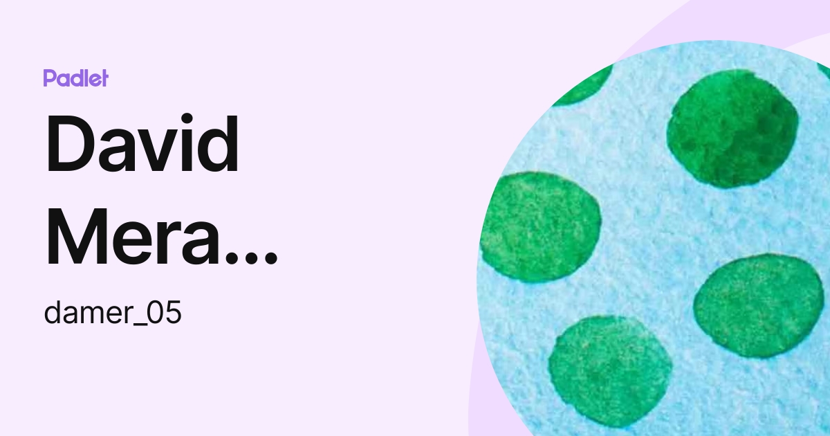 David Mera Castro (damer_05) profile | Padlet