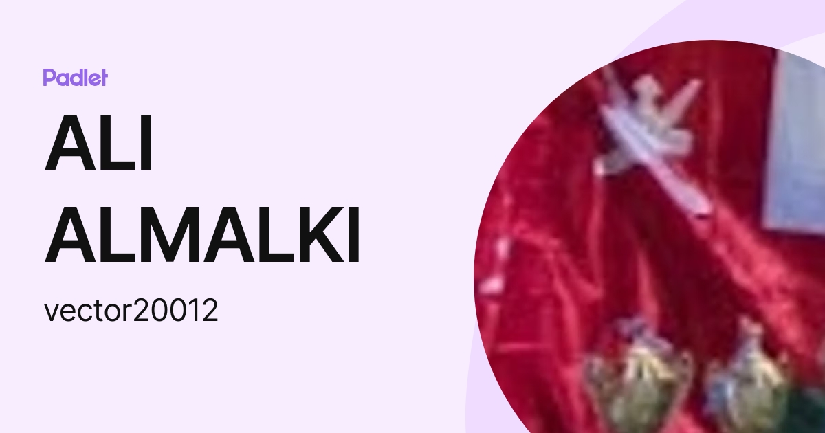ALI ALMALKI (vector20012) profile | Padlet