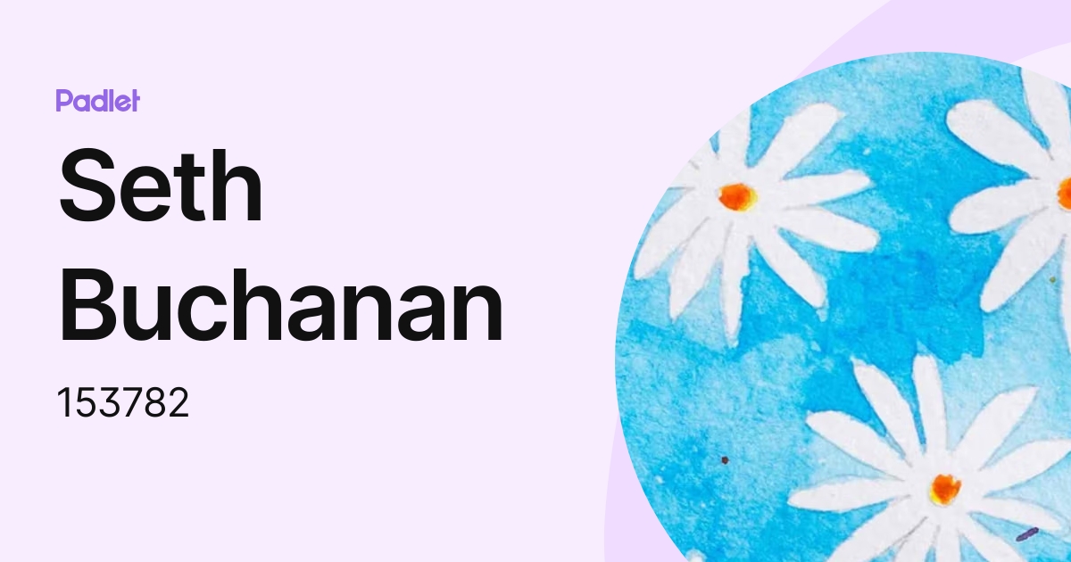 Seth Buchanan (153782) profile | Padlet