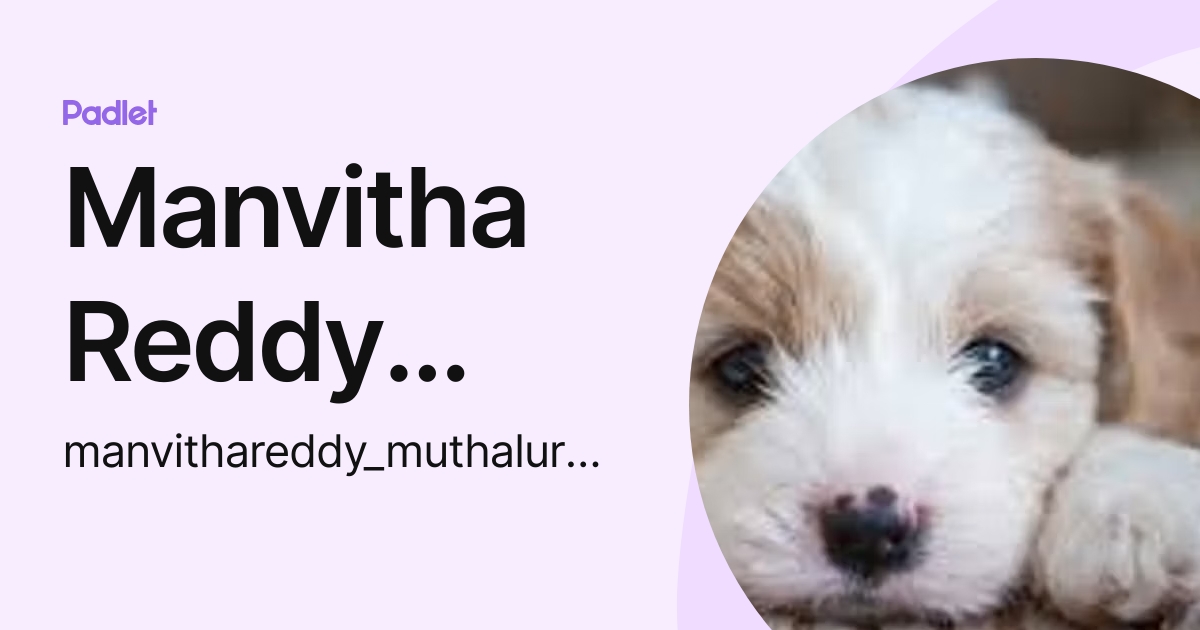 Manvitha Reddy Muthaluru (manvithareddy_muthaluru017) profile | Padlet