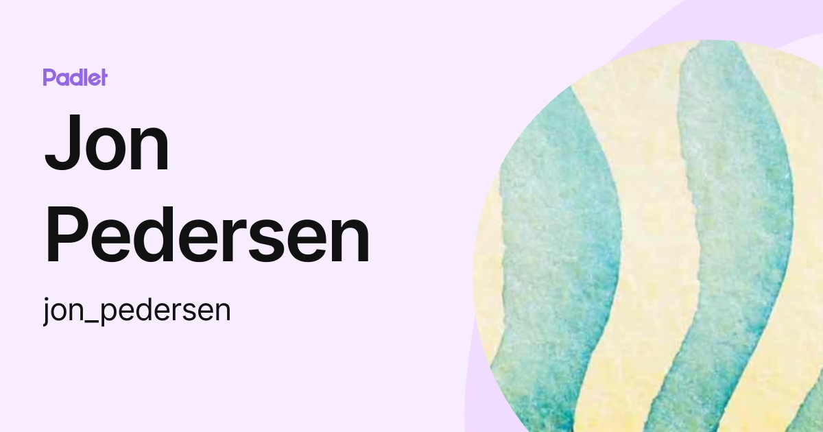 Jon Pedersen (jon_pedersen) profile | Padlet