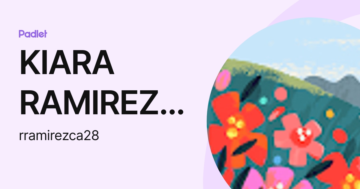KIARA RAMIREZ CAMPOS (rramirezca28) profile | Padlet